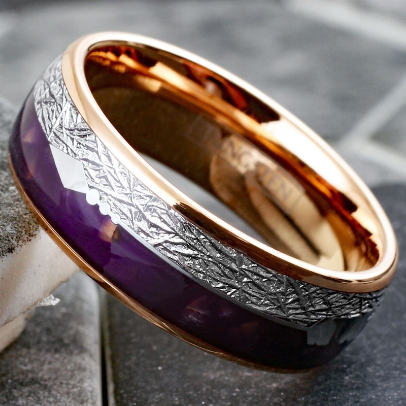 Purple Wedding Ring - Etsy