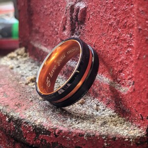 Thin Orange Ring EMS | Search and Rescue SAR Dispatcher Line Tungsten ...