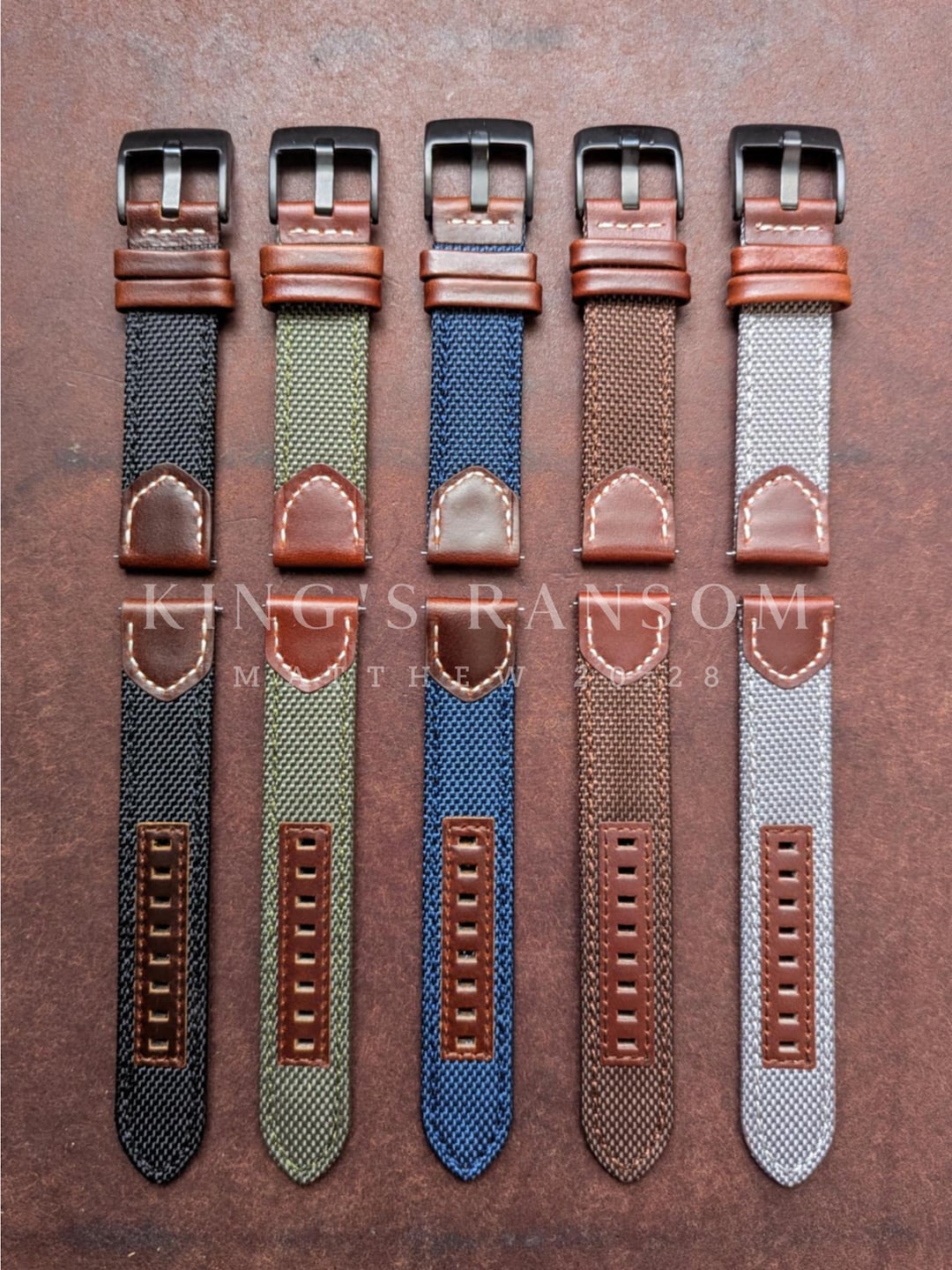 Hybrid Nylon Leather Watch Strap, Custom Men's Watch, Premium Watch ...