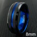 Thin Blue Line Ring | Men's Tungsten Wedding Size 5-17 6mm 8mm | Black ...