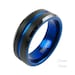 Thin Blue Line Ring | Men's Tungsten Wedding Size 5-17 6mm 8mm | Black ...