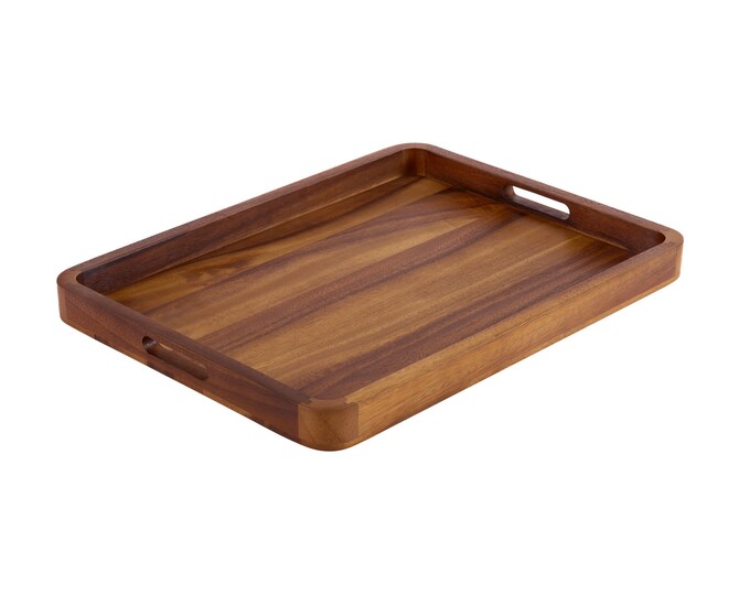 Large Rectangular Serving Tray Solid Bottom - Etsy