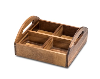 Wood Compartment Tray - Etsy