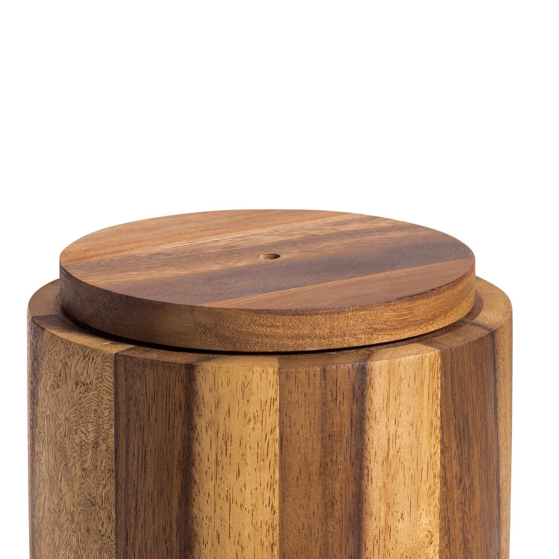 Acacia Wood Rotating Lazy Susan Utensil Holder - Etsy