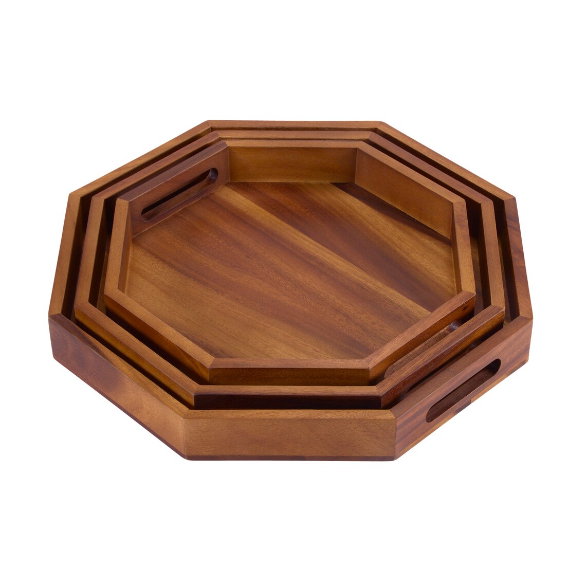 Set of 3 Octagon Serving Trays - 13" - Solid Bottom - 1 Each Size - Etsy