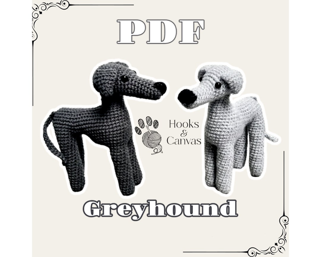 Cute Greyhound Dog Amigurumi Crochet Pattern PDF Tutorial With Step by ...