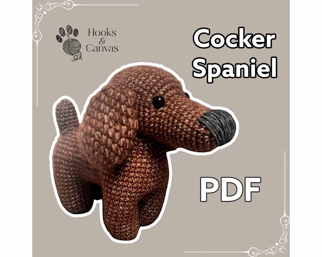 Cocker Spaniel Dog Amigurumi Crochet Pattern: Step-by-step PDF Tutorial ...