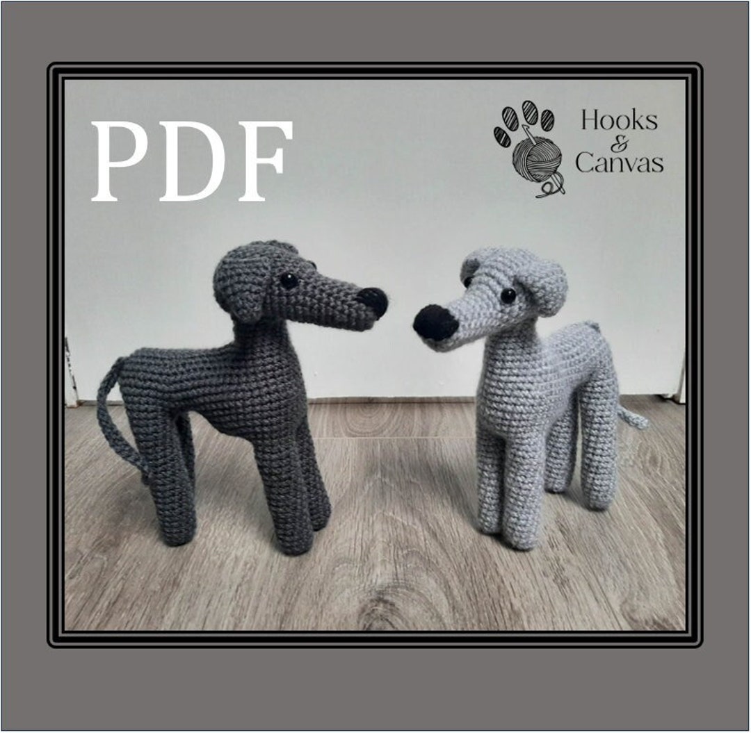 Cute Greyhound Dog Amigurumi Crochet Pattern PDF Tutorial - Etsy