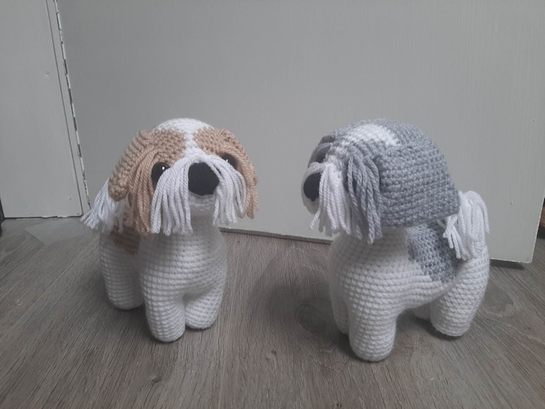 Shih Tzu Dog Amigurumi Crochet Pattern: Step-by-step PDF Tutorial ...