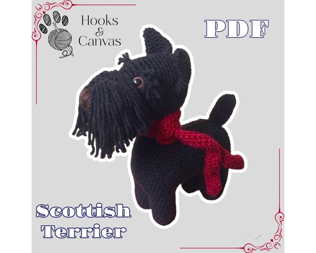Cute Scottish Terrier Crochet Pattern PDF Cute Amigurumi Step by Step ...