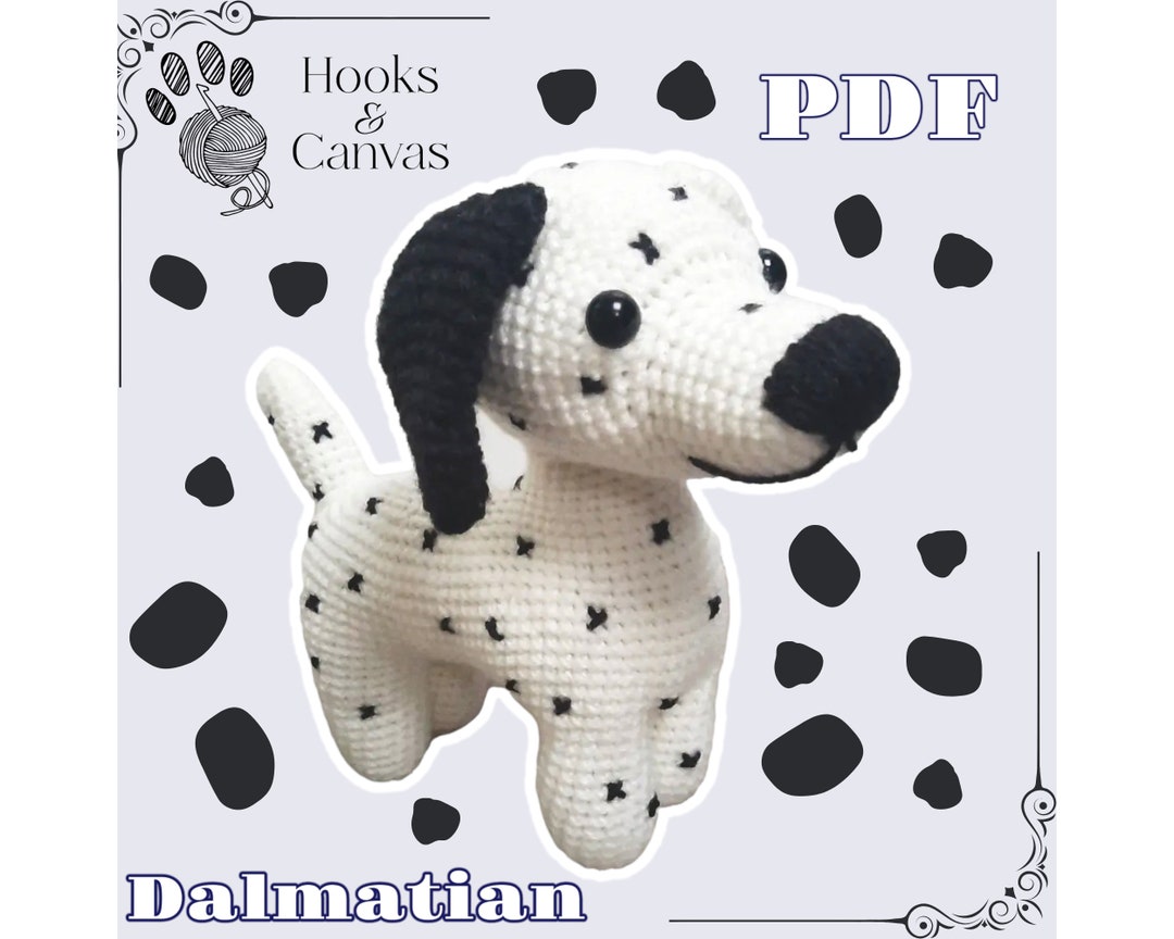 Cute Dalmatian Dog Amigurumi Crochet Pattern PDF Tutorial With Step by ...