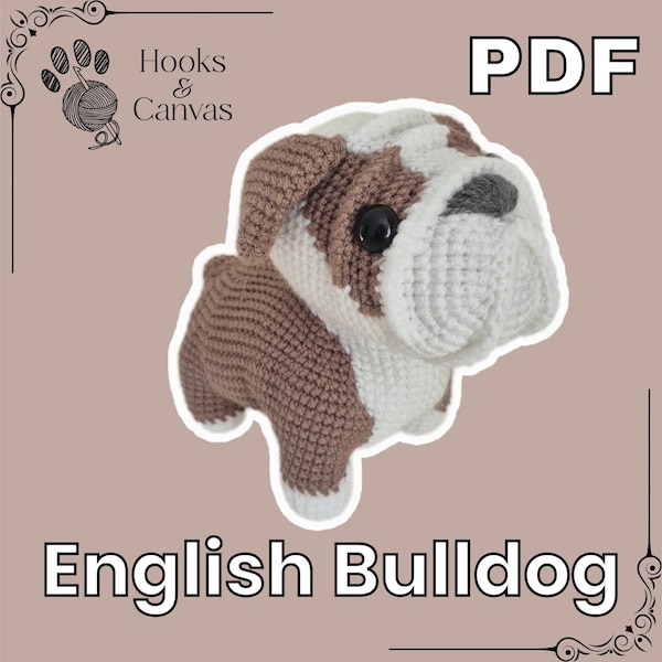 Crocheted Bulldog - Etsy