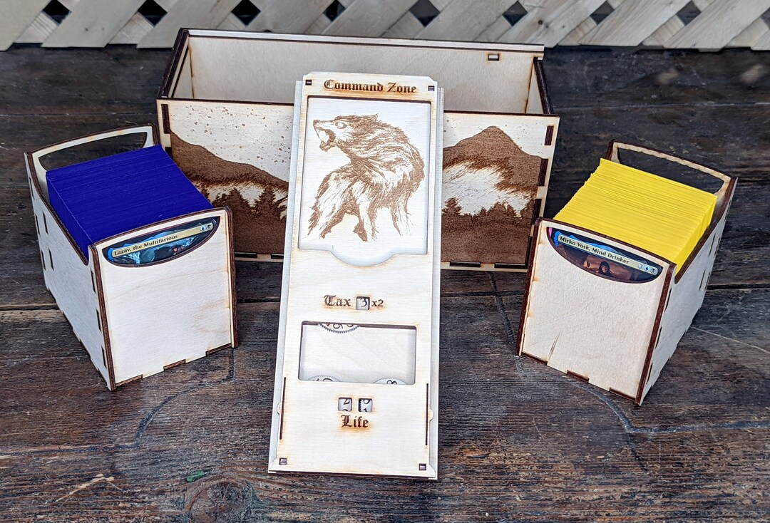 Wolf Commander Deck Box: Baltic Birch MTG Card Storage - Etsy