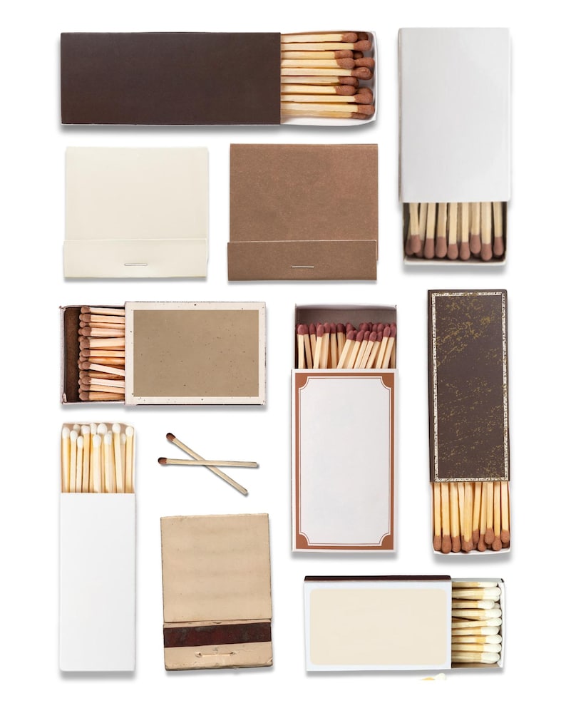 Neutral/brown Matchbox Poster Template, Blank Matchbook Template, Blank ...
