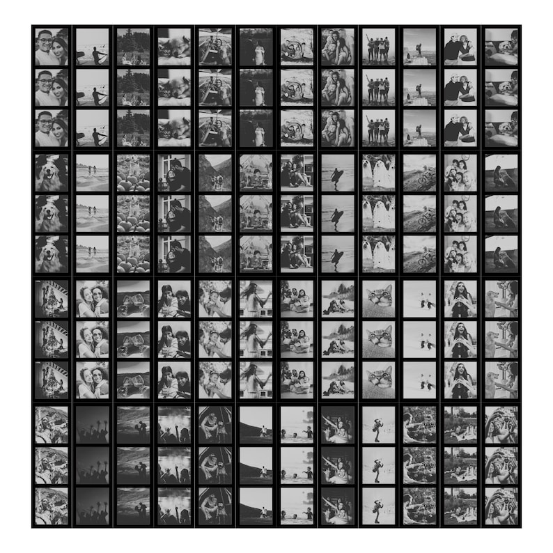 Custom Photo Booth Strip Collage | Personalized Wall Art Made From Your ...