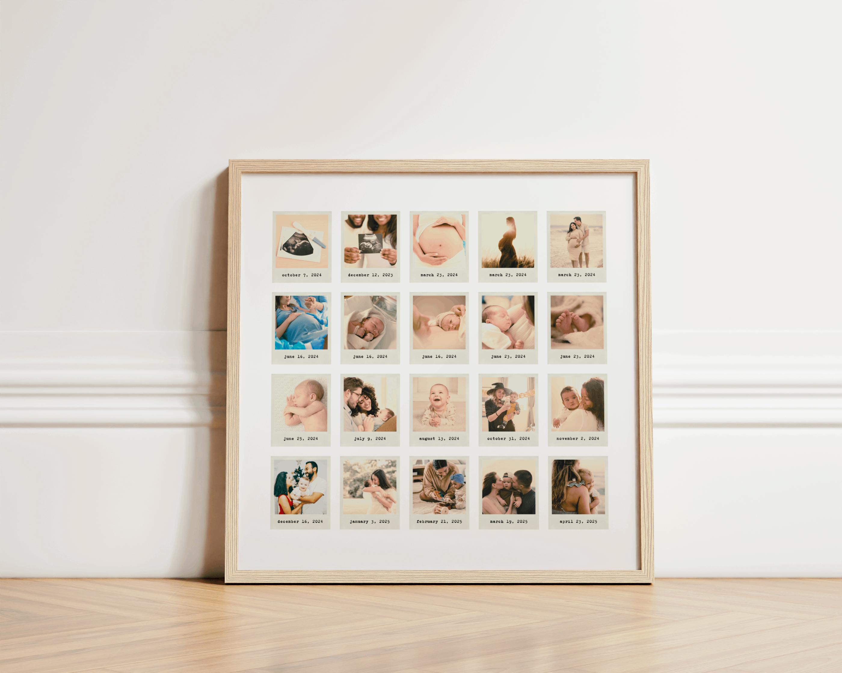 Polaroid Photo Collage Template: Custom Square Wall Art (canva Digital ...