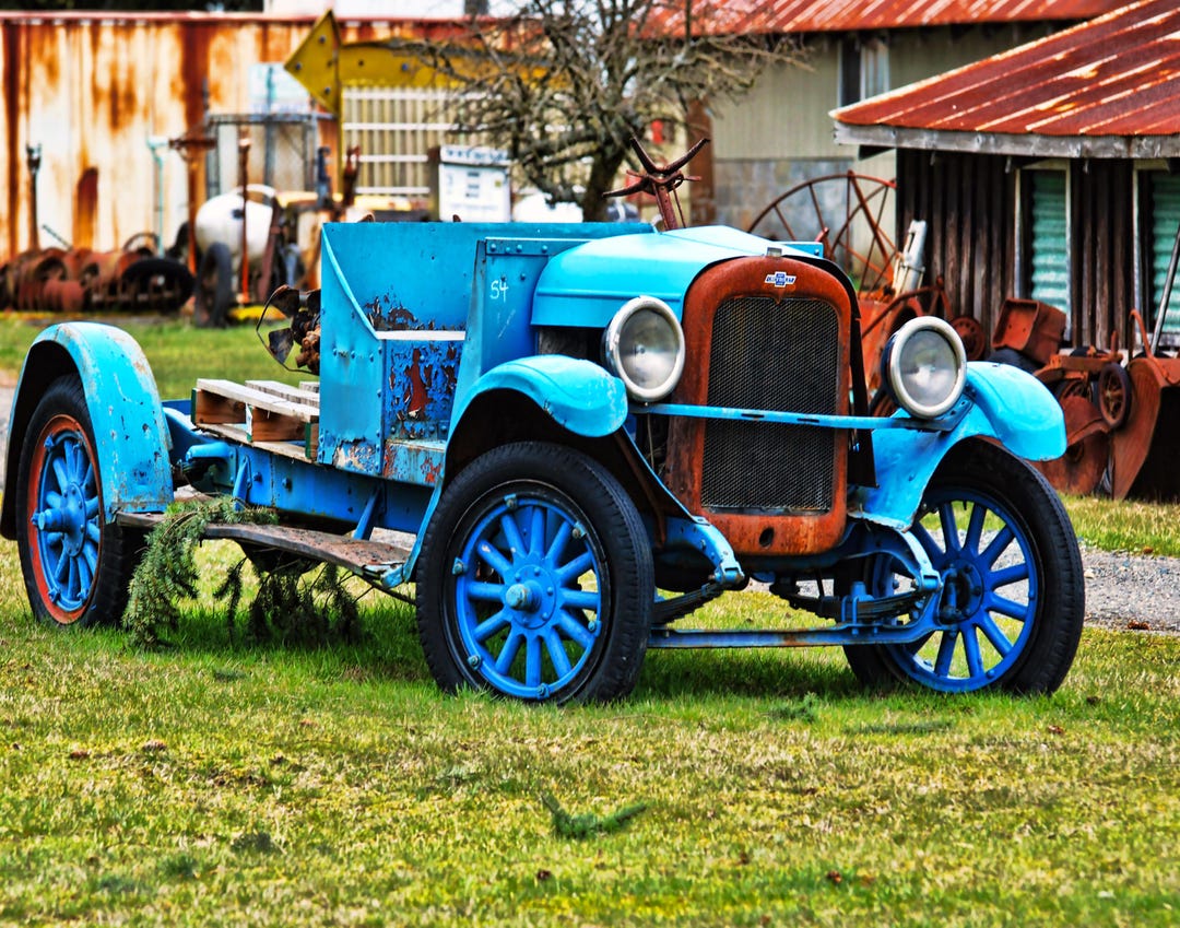 Rustic Old Chevy Pickup Truck Photo – Vintage Farm Truck Wall Art ...