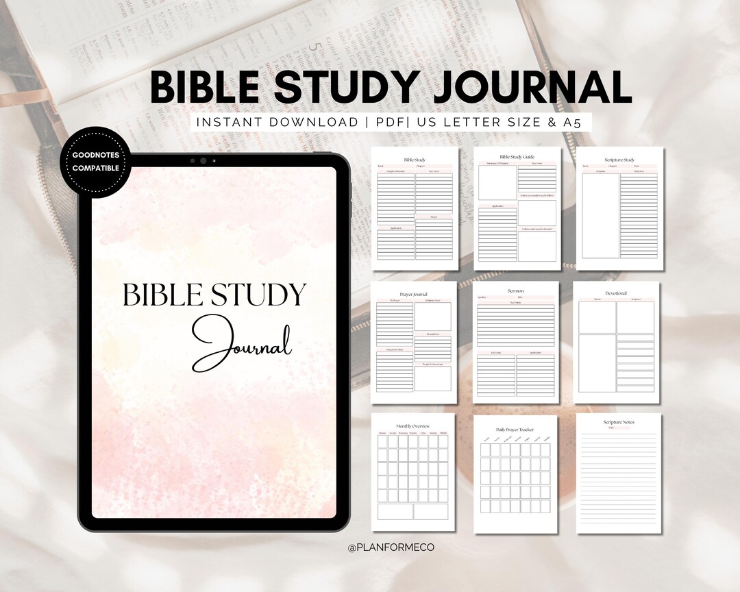 Bible Planner Pages, Digital Prayer Journal, Bible Study Planner ...