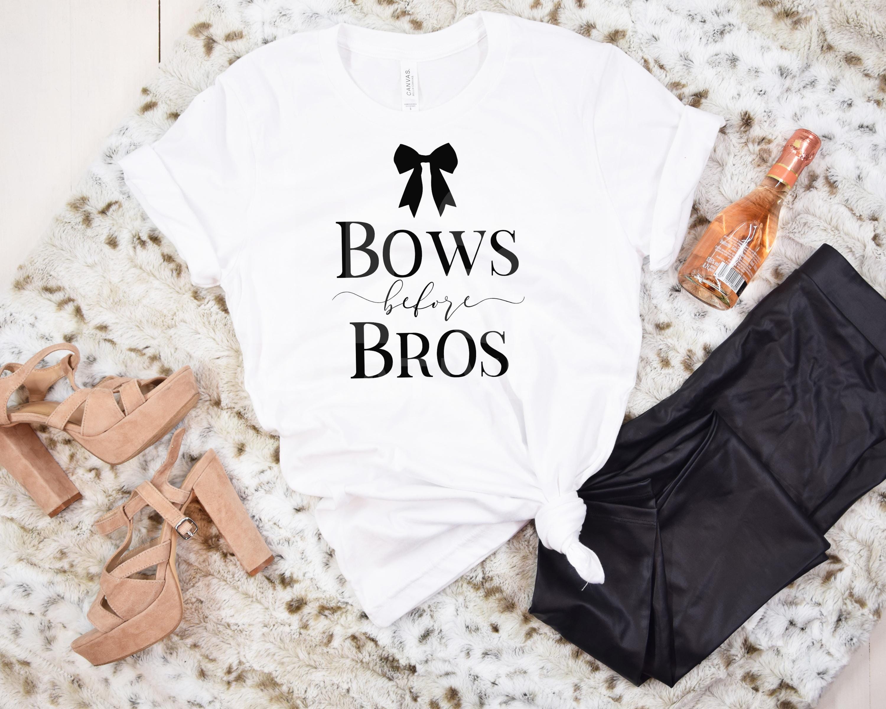 Bows Before Bros Galentine Shirt SVG and PNG File | Black Bow SVG Cut ...