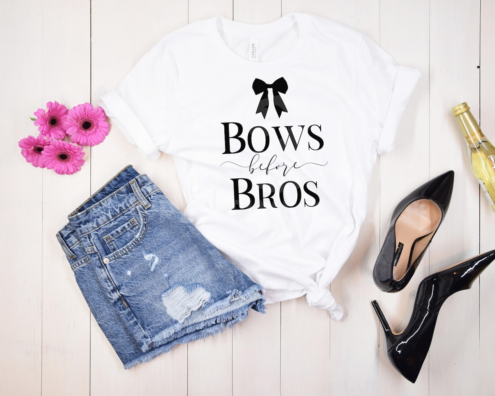 Bows Before Bros Galentine Shirt SVG and PNG File | Black Bow SVG Cut ...