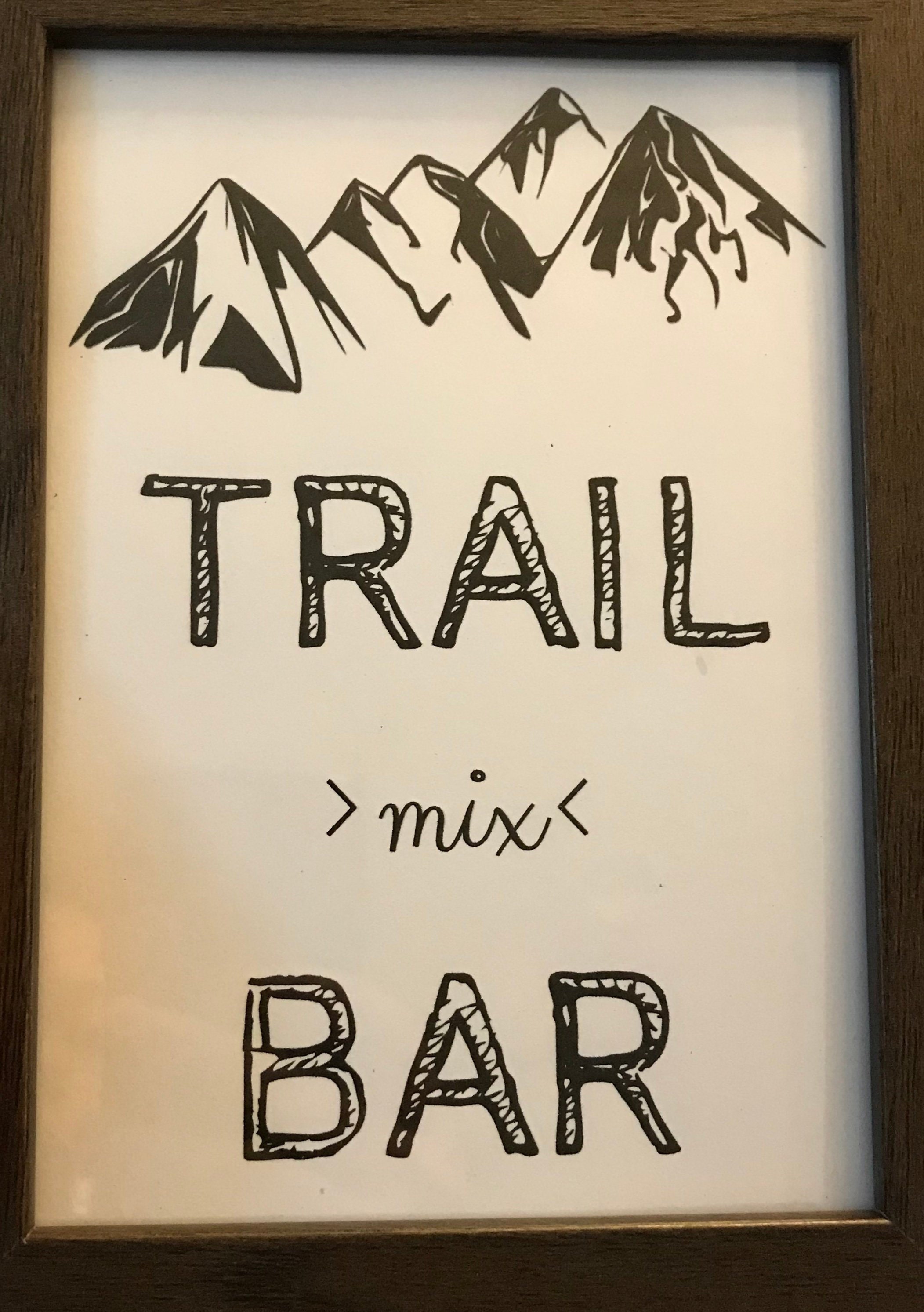 Trail Mix Bar Sign - Etsy