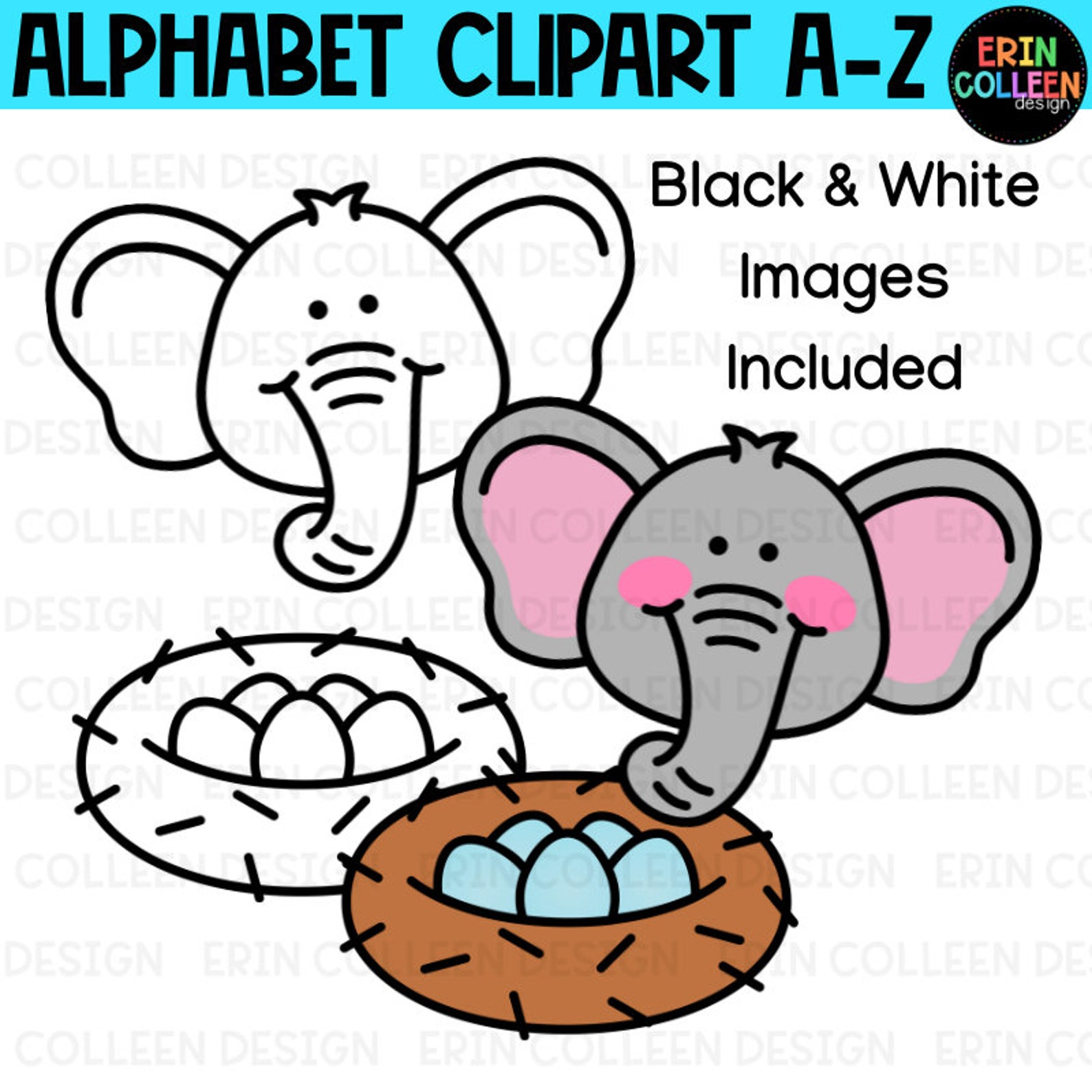 Alphabet Clipart, A-Z, ABC, A to Z Clipart, Letters, School, Phonics ...