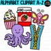 Alphabet Clipart, A-Z, ABC, A to Z Clipart, Letters, School, Phonics ...