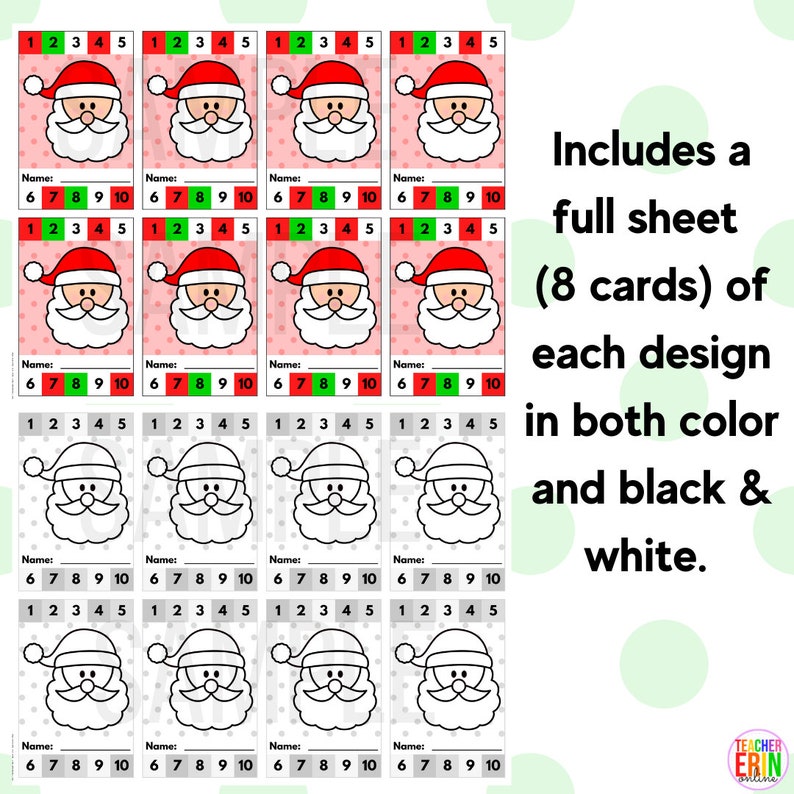 Christmas Punch Cards for Rewards, Behavior, Classroom Management ...