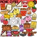 Picnic Cuties Clipart - With and Without Faces - BBQ - Food - Fruit ...
