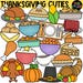 Thanksgiving Cuties Clipart - With and Without Faces - Thanksgiving ...
