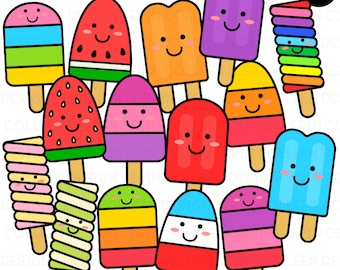 Fruit Clipart - With and Without Faces - Happy Fruit - Produce - Color ...