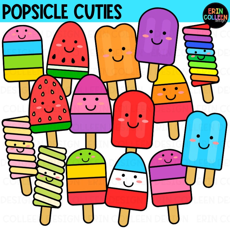 Popsicle Clipart - Etsy