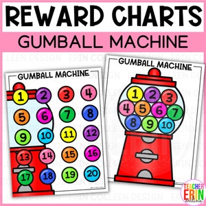 Bubble Gum Machine Reward Chart for Classroom Management, Rewards ...