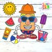 Build A Summer Potato Head and Accessories Dress up Paper Doll ...