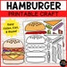 Hamburger Coloring Craft - Summer Craft Pattern - Build A Hamburger ...
