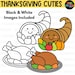 Thanksgiving Cuties Clipart - With and Without Faces - Thanksgiving ...