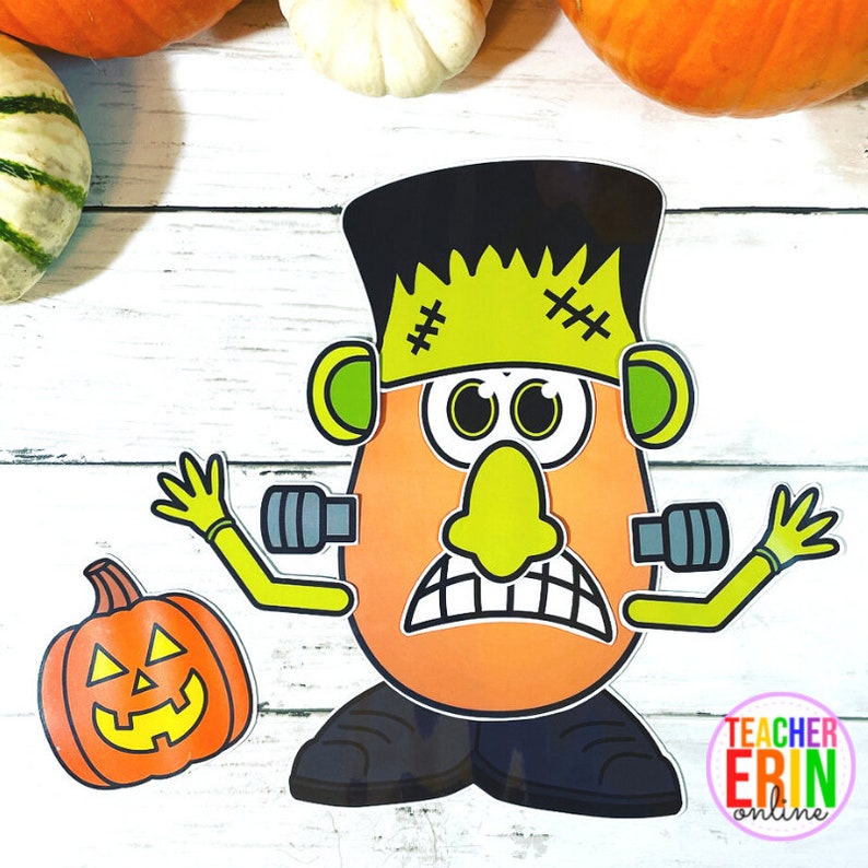 Build A Potato Mr. & Mrs. Frankenstein Halloween | Potato Head and ...