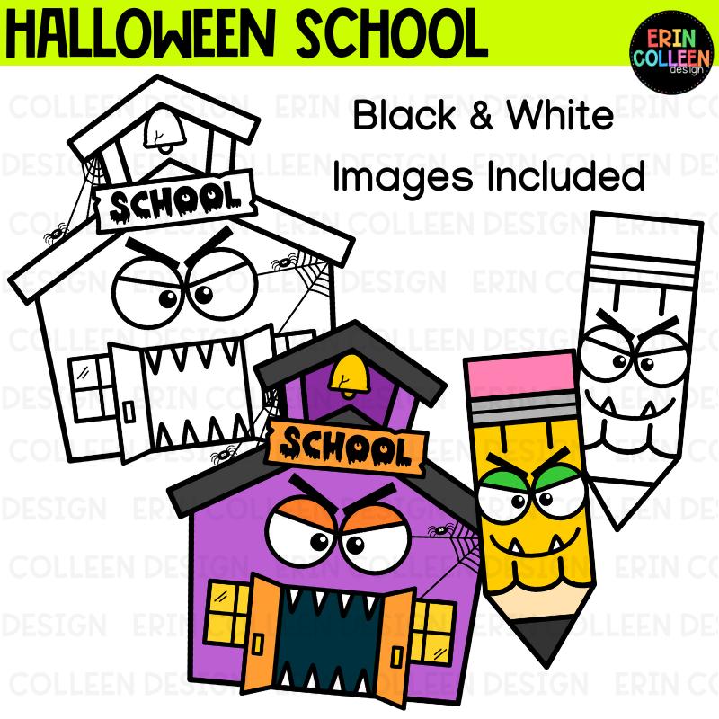 Halloween School Clipart Halloween Clipart Scary School Supplies ...