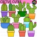 Cactus Cuties Clipart - With and Without Faces - Summer - Potted Plant ...
