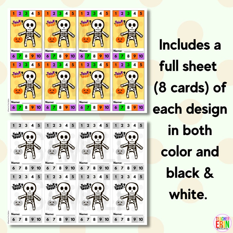 Halloween Punch Cards for Rewards, Behavior, Classroom Management ...