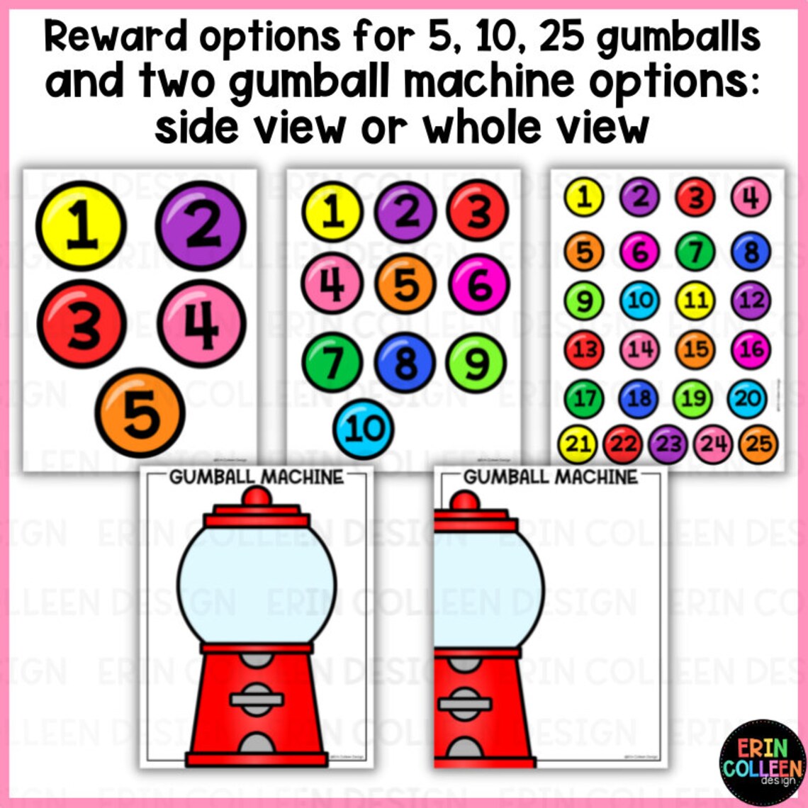 Bubble Gum Machine Reward Chart for Classroom Management, Rewards ...