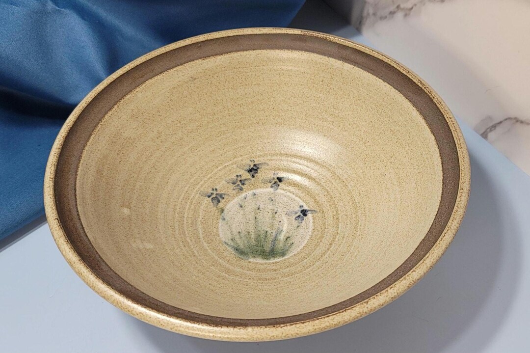 VTG - Pam Cummings Pottery - Studio Pottery Bowl - Iris Pattern ...