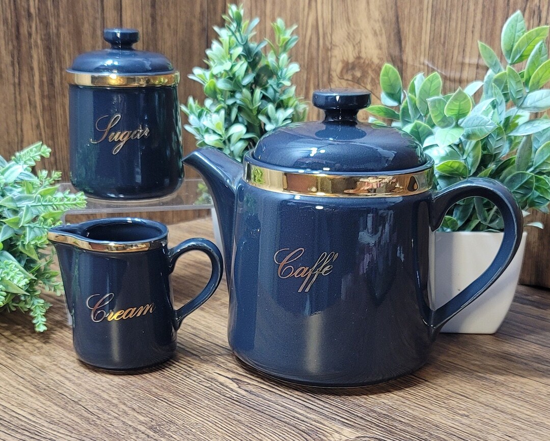 VTG - Coffee Set With Coffee Pot - Creamer - Sugar - Japan Ceramic ...
