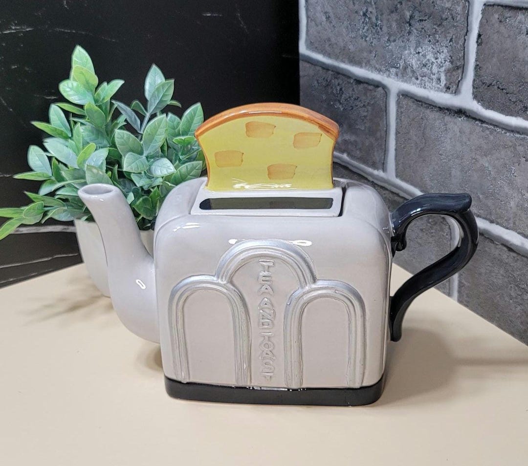 VTG - Seymour Mann - "tea and Toast" Teapot - Art Deco Novelty Teapot ...