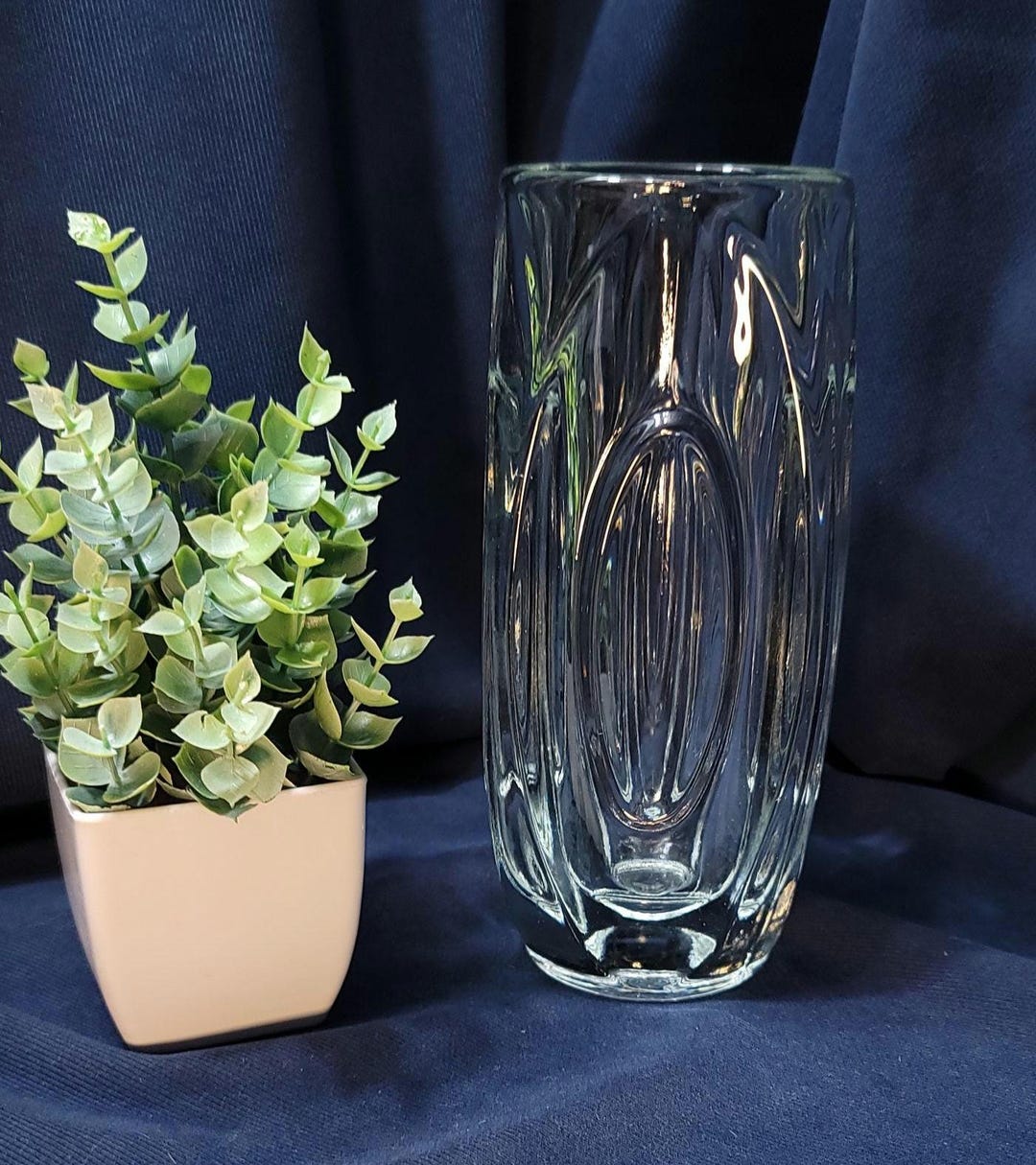 MCM - Rudolf Shroter - Bullet or Lens Vase - Clear #914 - Rosice ...