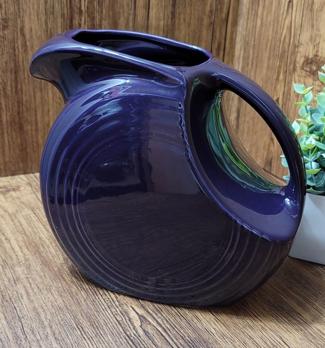 VTG Fiesta Homer Laughlin Plum Disc Pitcher H 1990s - Etsy