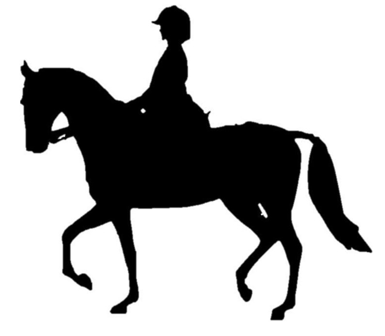 Hunt Seat Reiter Silhouette, jpg, png, gif, pdf, Aufkleber, sofortiger ...