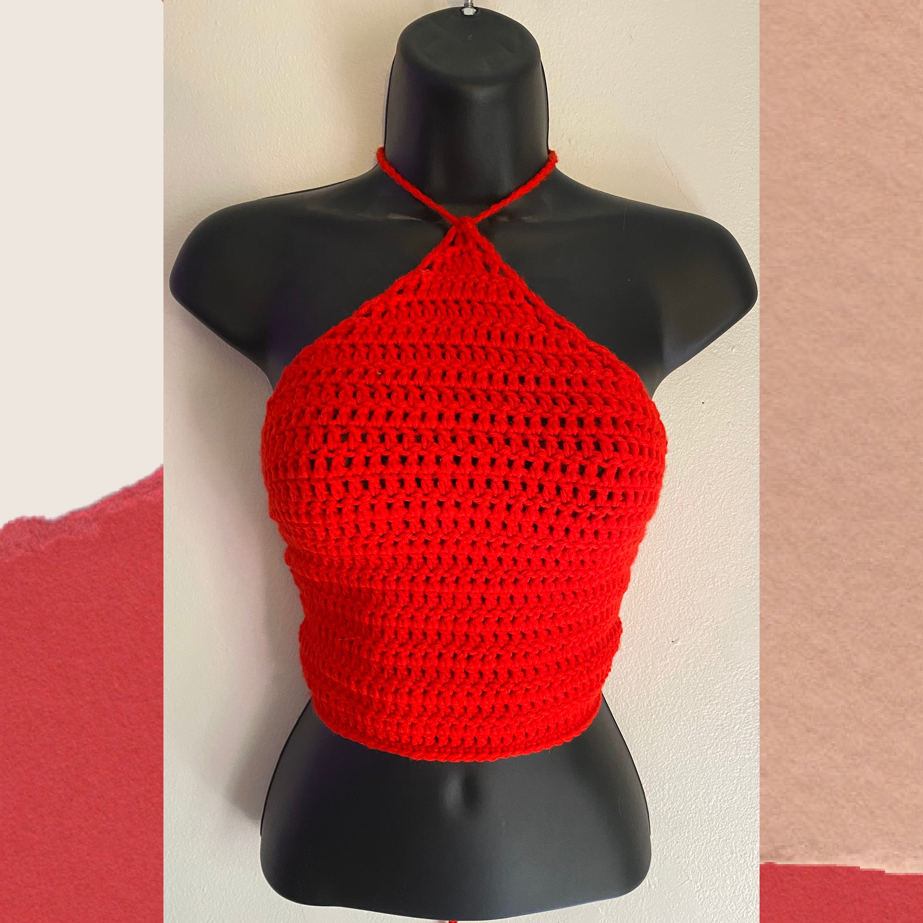 Bold Red Baddie Halter Top - Etsy