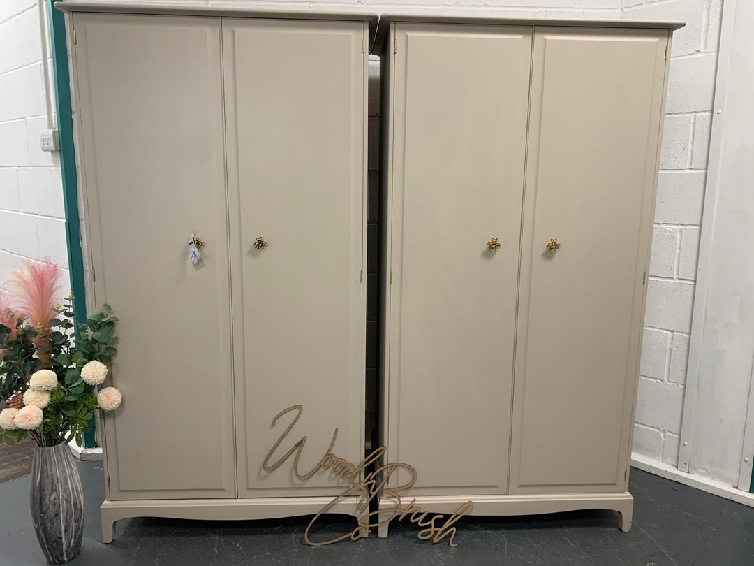 Custom Painted Beautiful Pair of Matching Stag Wardrobes Choose Your ...