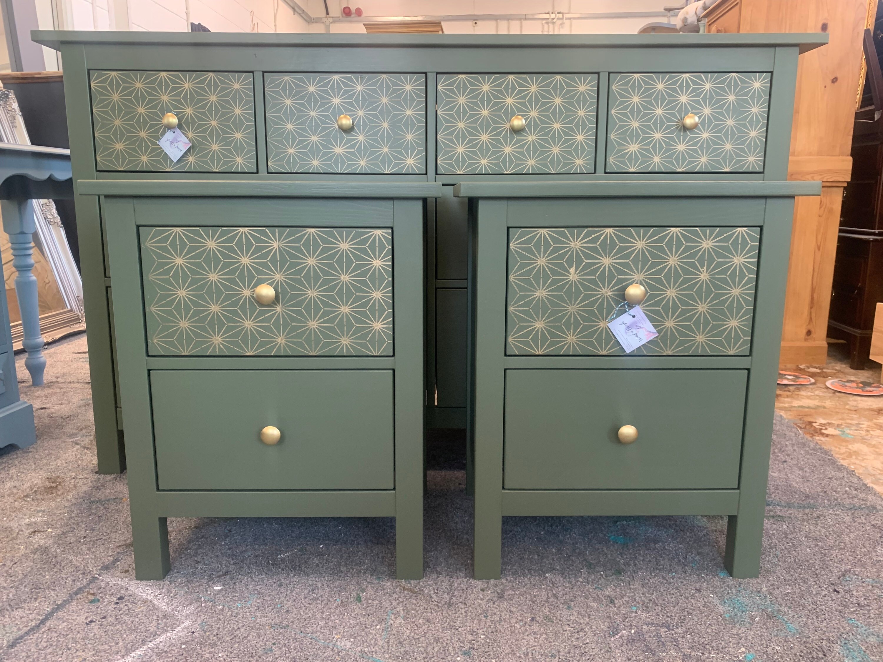 Painted bedside tables store